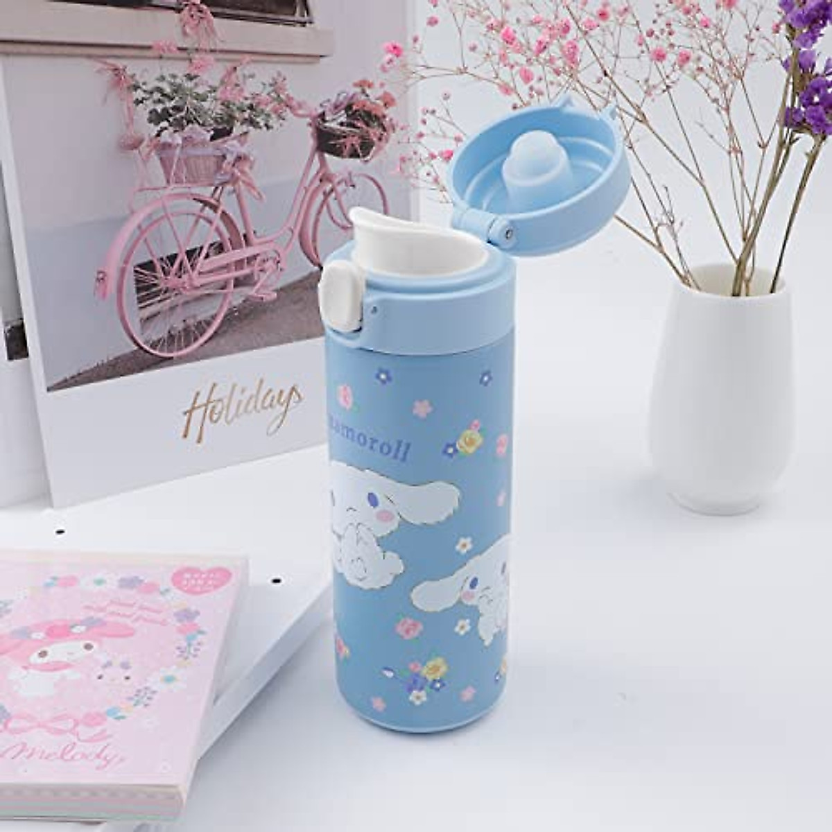Cartoon Kitty Stainless Steel Vacuum Bottle Leakproof,Insulated for Hot or Cold Water Bottle Travel Mug for Girl-5