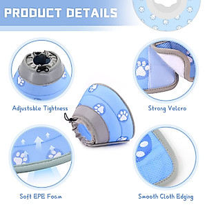 Supet Cat Cone Collar Soft to Stop Licking After Surgery Cat Recovery Collar for Small Large Cats Adjustable Elizabethan Collar for Cats Kittens