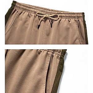 watersouprty Men's Casual Tracksuit Long Sleeve Running Jogging Running Athletic Sports Set (Khaki#, L)