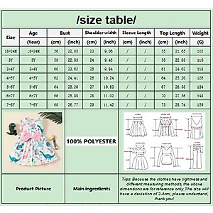 RETSUGO Baby Girl Dinosaurs Dresses Casual Pink Bowknot Dress for Toddler Girls Sleeveless Party Summer Dresses Outfit dinosaur1-1129-3T