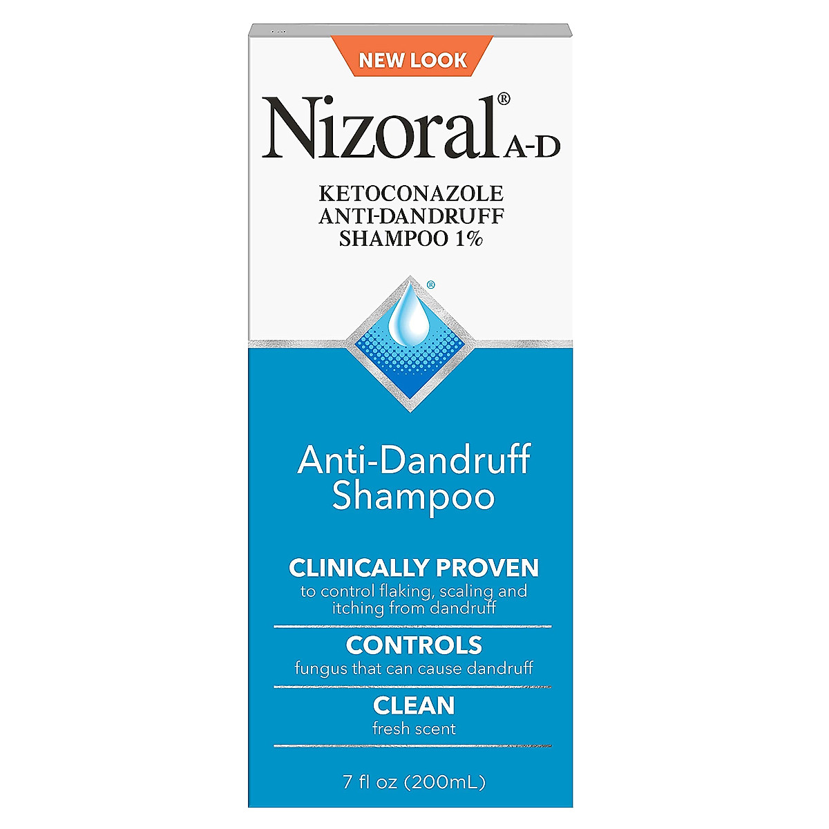 Nizoral Anti-Dandruff Shampoo 7oz and Scalp Massager Brush Bundle