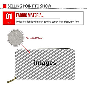 FUIBENG Black Star And Moon Print Women Leather Wallet Long Money Purse Portable Coin Purse With Zipper Cash Card Holder Case Girl Handbag