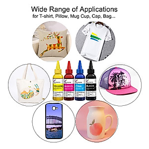 Luckyink Sublimation Ink Refill for Ecotank ET2720 ET2760 ET4700 WF7710 WF7720 WF7210 WF3640 WF3620 WF7110 C88 C88+ Printer Heat Press Transfer on Cloth, Pillow Case, Cap, Bag with sublimation printer
