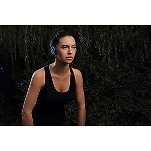 BoomPods Sportpods 2 in-Ear Bluetooth Sport Headphones (Blue/Green) Wireless Workout Earbuds - Powerful Bass - Sweatproof - Ergonomic Ear Tip