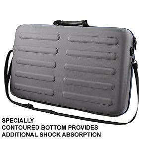 CASEMATIX Travel Case Compatible with Numark Mixstream Pro Plus, Mixstream Pro Go Standalone DJ Controller, Numark NV2 Serato Mixers and More - Includes Carrying Case Only with Shoulder Strap