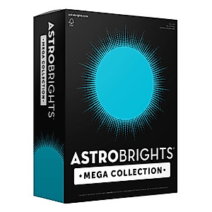 Astrobrights Mega Collection, Colored Paper, Bright Blue, 625 Sheets, 24 lb/89 gsm, 8.5" x 11" - MORE SHEETS! (91621)