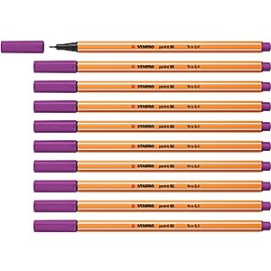 STABILO Fineliner point 88 - Pack of 10 - Lilac