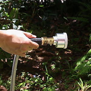 STYDDI Garden Hose Inline Shut Off Valve, Solid Brass Hose Shut-Off Ball Valve Connector Coupling, Hose Connector with ShutOff Valve, 2 Set with 4 Hose Washer
