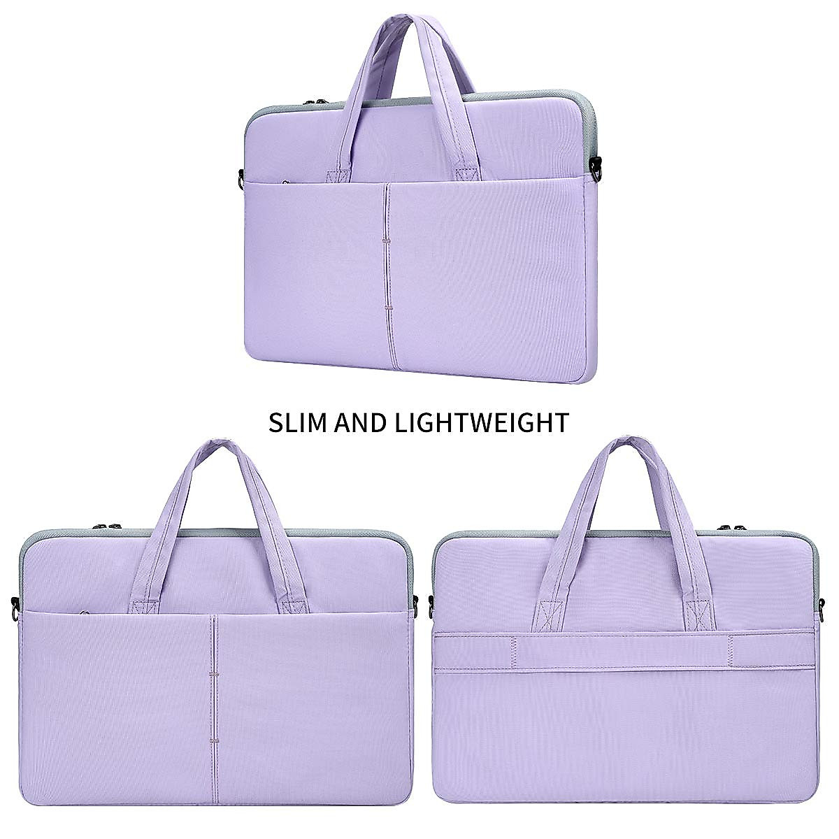17 17.3 Inch Laptop Bag Women for Dell Inspiron/HP Envy/LG Gram 17"/ ASUS ROG Strix/Razer Blade Pro 17/Lenovo Acer, Laptop Sleeve Case with Shoulder Straps Carrying Handbag, Purple