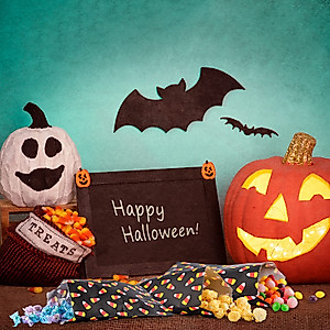 Kolewo4ever 100 Pieces Halloween Treat Bags Halloween Candy Corn Bag Halloween Paper Bags Candy Buffet Paper Bags for Chocolate Candy Cookies Party Favor