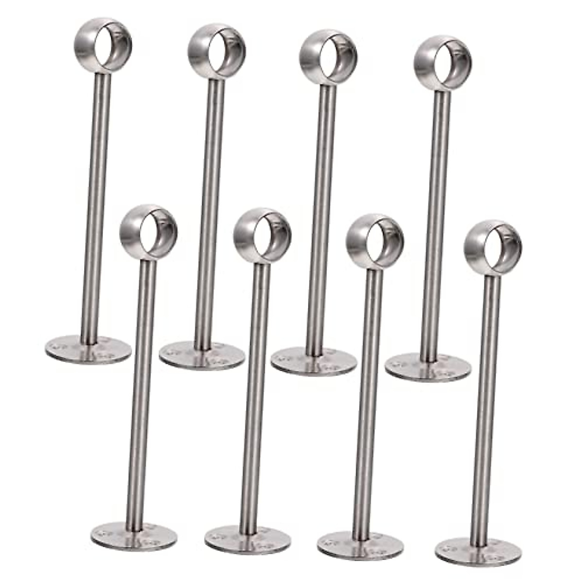 DECHOUS 8pcs Clothes Rail Flange Metal Curtain Rod Curtains Holders Shower Curtain Rod Holder Ceiling Rod Brackets Closet Rod End Curtain Pole Ceiling Brackets Wardrobe Pole Brackets
