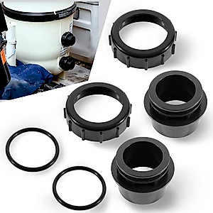 2 Pack 270100 Black Pool Valve Adaptor Replacement Kit for Quad D.E. Filter, FNS Plus Filter, Clean & Clear Plus Filter, Pool/Spa Cartridge Filter