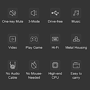 Vaydeer Volume Control Knob with One-Click Mute Function and 3 Volume Control Modes, USB Volume Knob Multimedia Controller for Win 7/8/10/Mac, Gift for Loved Ones