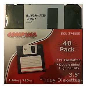 Floppy Diskettes 3.5" 1.44mb 720kb 40 Pack