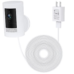 ALERTCAM Power Adapter for Ring Stick Up Cam Battery(3rd Gen), with 30ft/9m Weatherproof Outdoor Cable Continuously Charge Your Camera, No Need to Change The Batteries