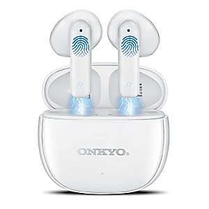 Travelove Wireless Earbuds, 2023 New Bluetooth Headphones Built-in 4 Mics Deep Bass, Wireless Earphones Noise Canceling, USB-C Fast Charge, 25H Playtime, IPX5 Waterproof for iPhone/Android