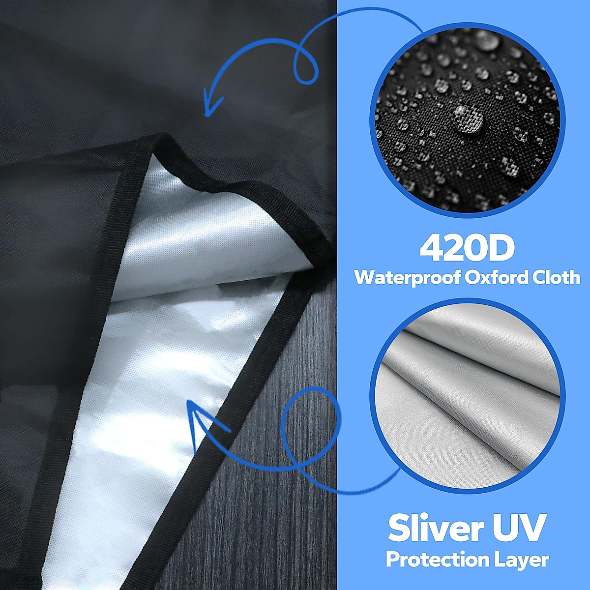 Cestluck Window AC Covers for Outside: Window Air Conditioner Covers for Outside - S Size Black Outdoor AC Covers for Winter - Windproof Snowproof Waterproof for Bedroom Living Room