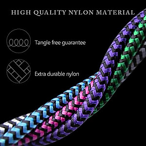 [3/6/10FT-5Pack] iPhone Charger Apple Certified Lighting Charge Cords Phone Power Data Cable Nylon Braided Fast Charging Wire for iPhone 13 12 Pro Max Mini 11 XR XS X 10 8 7 6s 6 Plus SE 2020, iPad