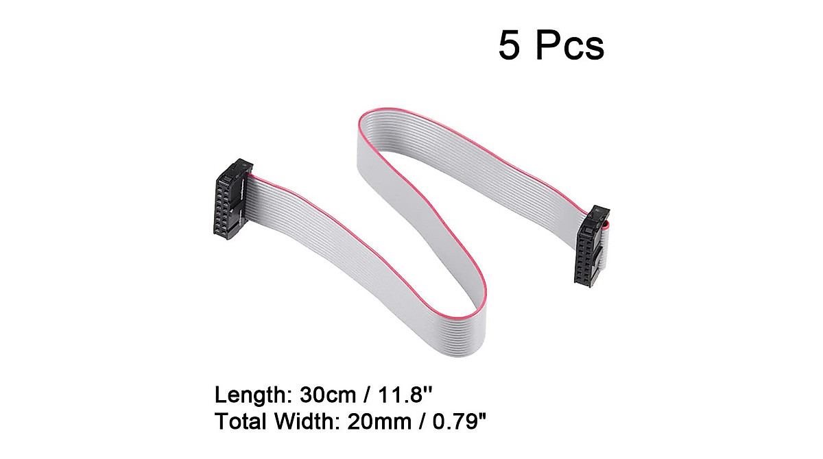 IDC 16 Pins Connector - 30cm Female Ribbon Cable