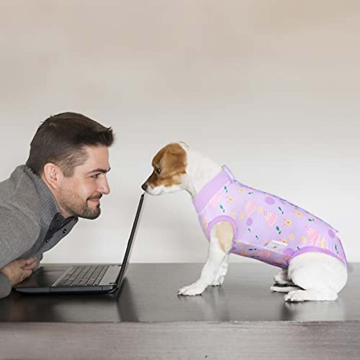 ASENKU Easter's Day Dog Onesie Pet Pajamas, Dogs Recovery Suit for Dogs Cats After Surgery, Dog Pajamas Outfit Bodysuit for Small Medium Large Dog Cat Costume (Easter's Day, XL)