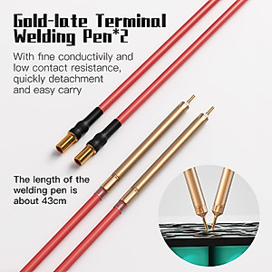 Spot Welder, Type-C Fast Charging Spot Welder 6 Gear Adjustable, 5000mAh Capacity Mini Spot Welder Machine with 16'' Spot Welding Pen, Charging Cable, 2M Nickle Sheet(Black 5000)