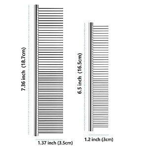 TanDraji Dog Combs for Grooming, 2 Pack Metal Dog Comb with Rounded Teeth, Stainless Steel Cat Comb for Removing Tangles and Knots for Dogs and Cats