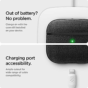 Spigen Urban Fit Designed for Airpods 3rd Generation Case with Keychain, Premium Fabric Airpods 3 Case (2021) - Black