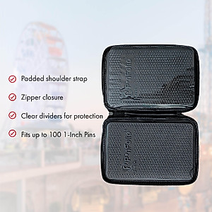 PinFolio Classic Pin Display Bag, Lightweight Sports & Disney Pin Book Designed for Storage & Easy Trading Up to 100 1-Inch Enamel Pins (Pink & Lavender)