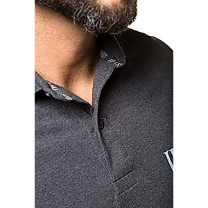 JP 1880 Menswear Big & Tall Plus Size L-8XL 2-Pack Polo Shirts Dark Grey Melange, Black XXXXXX-Large 704317 11