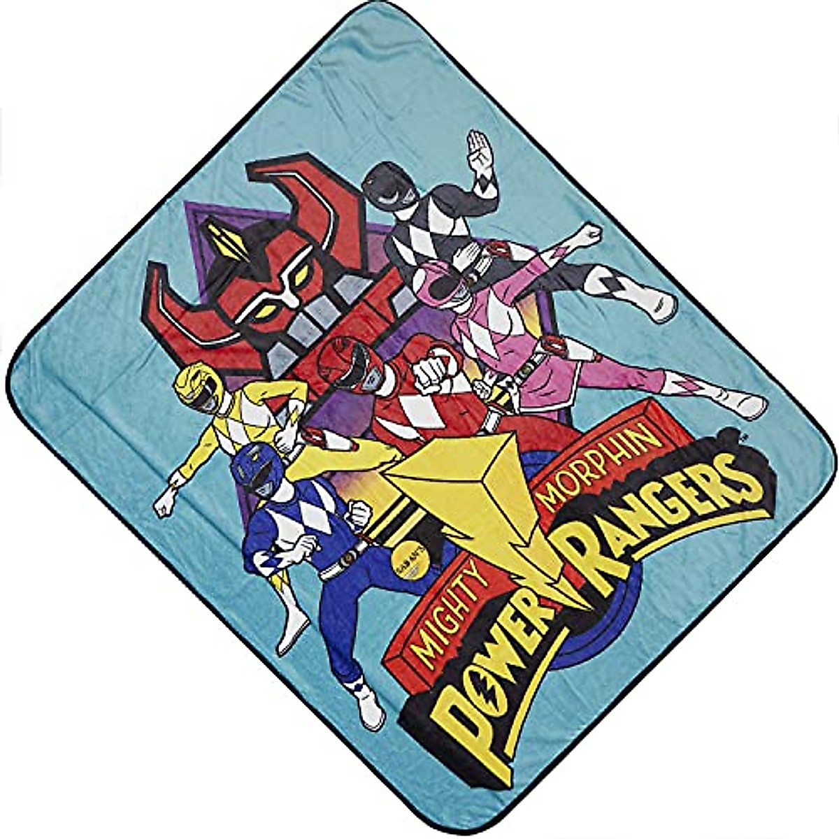 Power Rangers Mighty Morphin Throw Throw Blanket (Multicolor)