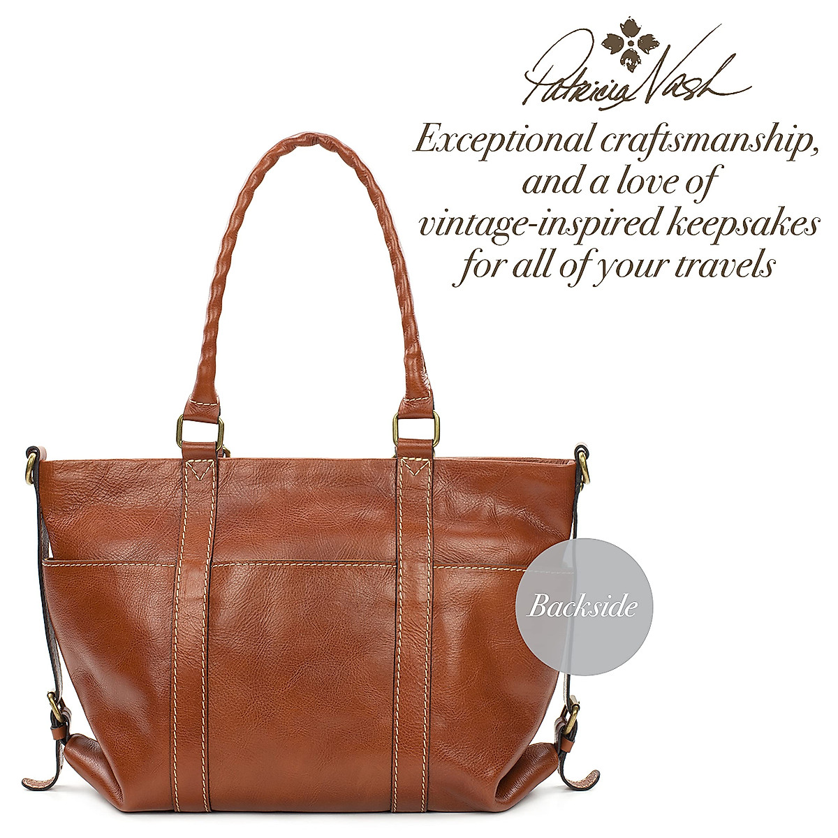 Patricia Nash Carducci Tote Purse for Women - Leather Tote Bag for Women - Designer Handbags For Women - Women Handbags - Leather Purses For Women - Leather Handbags For Women - Tan Leather Purse