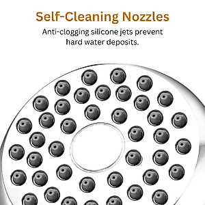 HandyCondo High Pressure Shower Head 3 Inch | Showerhead Is Perfect For Homes With Low Water Pressure | Leakproof Fixed Shower Heads With Angle-Adjustable Swivel Ball [chrome]
