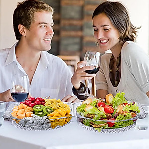 XXUOD 100 Pcs 6 inch Disposable Clear Plastic Dessert Containers with Hinged Locking Lids, Clamshell Takeout Food Containers for Cakes, Pasta, Pizzas, Salads, Cookies, Tiramisu, Sandwiches