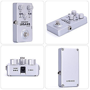 COOLMUSIC C-DI01 Insane Distortion Guitar Bass Distortion Pedal