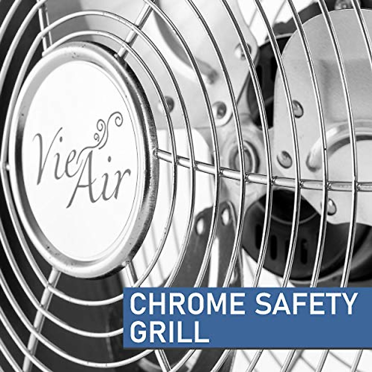 Vie Air High Velocity Powerful and Quiet Dual Speed Sleek Design Durable Metal Drum Fan, 12'' W