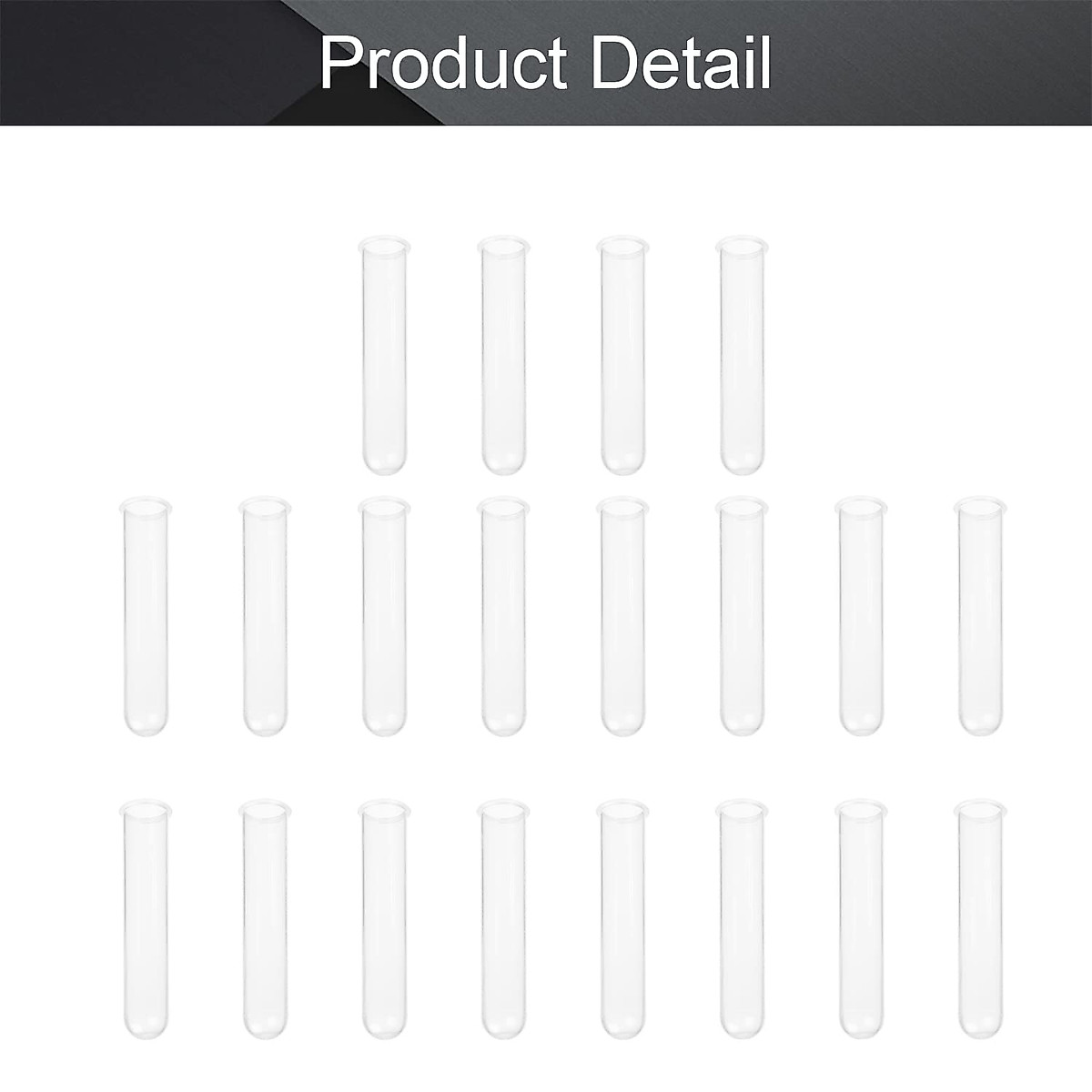 Othmro 20ml 100pcs Plastic Lab Centrifuge Tubes, 21 * 109mm Vial Test Tube Sample Storage Container Liquid Centrifuge Tube Round Bottom with Plug-in Cap for Beads Yeast Specimen Sample Laboratory