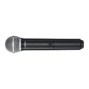 Shure BLX24/PG58 UHF Wireless Microphone System - Perfect for Church, Karaoke, Vocals - 14-Hour Battery Life, 300 ft Range | Includes PG58 Handheld Vocal Mic, Single Channel Receiver | H11 Band