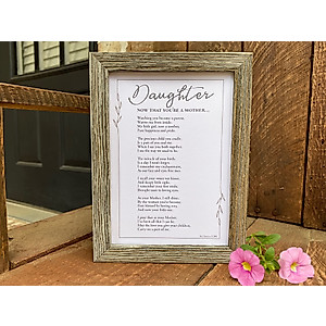 Now That You're a Mother Frame- Gift for Daughter from Mom for Christmas, Mother's Day, Child Birth - Made in USA