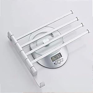 GLOYER Shower Organiser Towel Bar Rotating Towel Rack Free Punching Hanging Rod Hand Towel Rack Bathroom Cool to Dry Towel Shelf