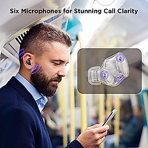 1MORE EVO Noise Cancelling Earbuds, Audiophile Headphones with Dual Drivers, Adaptive ANC, Bluetooth Headphones, HiFi Sound, LDAC, Hi-Res Audio, 6 Mics, 28H Playtime, Wireless Charging, Black