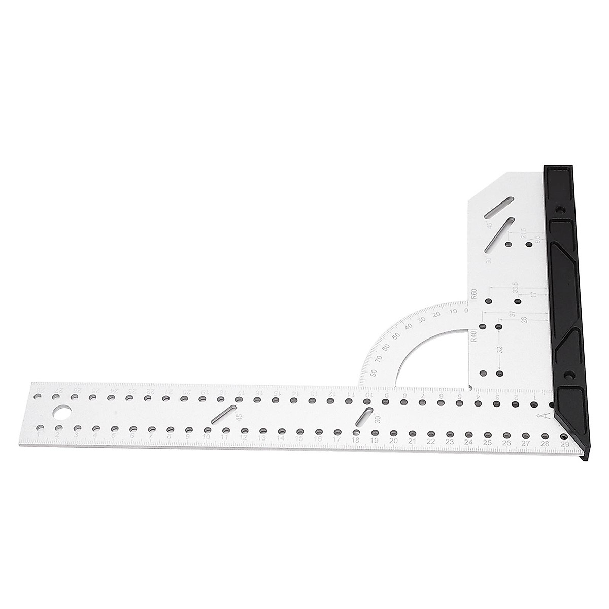 KJAOYUPositioning Square,90 Degree Positioning Squares,Positioning Squares for Woodworking, 300mm Aluminium Alloy Clear Scale L Ruler Carpenter Tool for Woodworking
