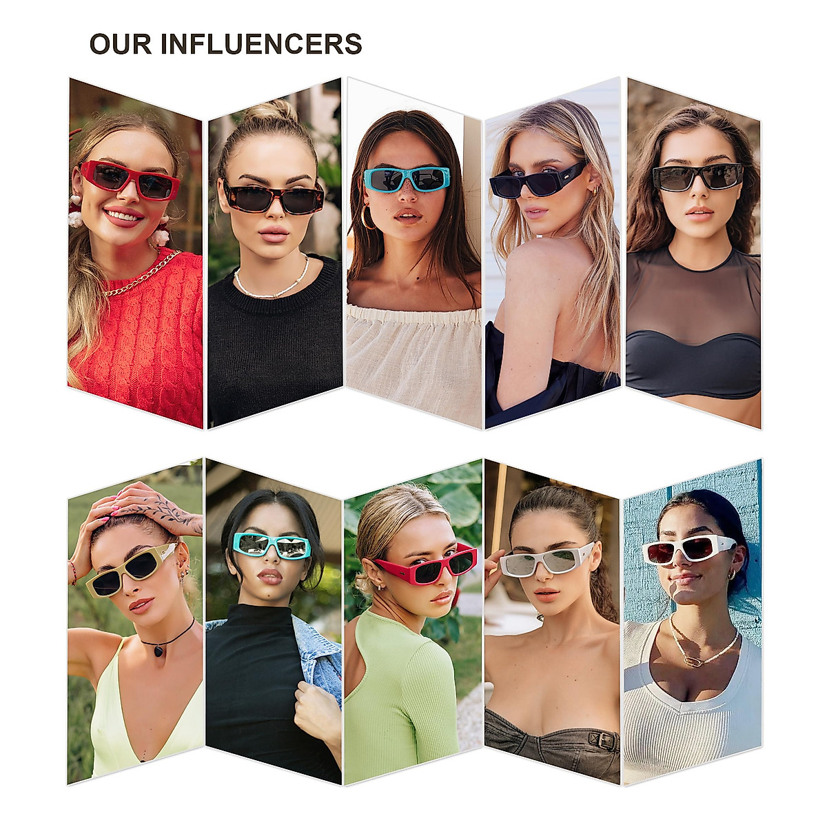 SOJOS Trendy Y2K Polarized Rectangle Sunglasses for Women Men Retro Designer Rave Sunglasses SJ2228, Bright Silver/Silver Mirrored