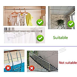 NELXULAS Stainless Steel Closet Rod Flange Holder for Pipe (AX1)