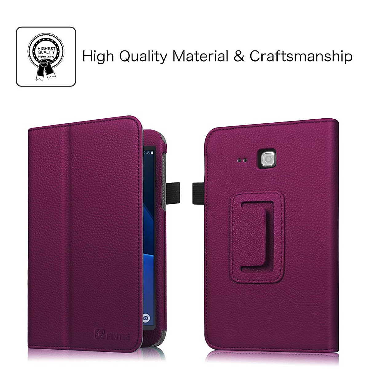 Fintie Folio Case for Samsung Galaxy Tab A 7.0 - Premium Vegan Leather Slim Fit Folio Stand Cover for Samsung Galaxy Tab A 7.0 Tablet 2016 Release (SM-T280/SM-T285), Purple