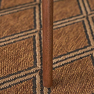 Christopher Knight Home Rachel Mid-Century Modern 7 Piece Dining Set with A-Frame Table, Light Beige + Walnut