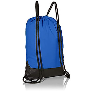 Nike Brasilia Training Gymsack, Drawstring Backpack with Zipper Pocket and Reinforced Bottom, Game Royal/Game Royal/White