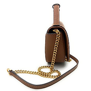 Tory Burch Emerson Top Handle Women's Saffiano Leather Crossbody Bag (Moose)