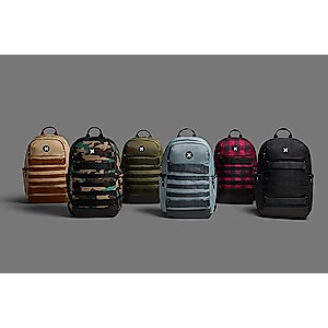 Hurley Mens Skateboard Backpack, Grey Camo, One Size
