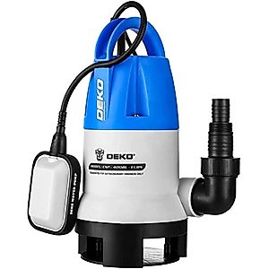 DEKO 400W 1/2HP Sump Pump 2113GPH Portable Submersible Pump with Float Switch,Clean/Dirty Water Removal Drain Pump for Swimming Pool Garden Tub Pond Flood Drain.