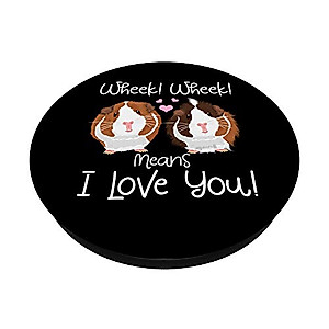 Wheek I Love You Guinea Pig Clothes Cavy Gift Guinea Pig PopSockets PopGrip: Swappable Grip for Phones & Tablets
